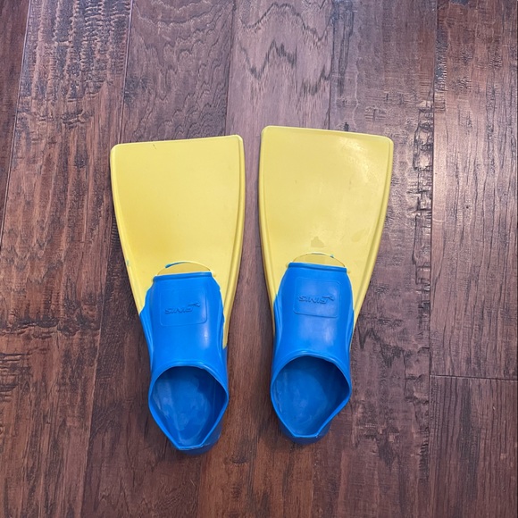 Finis | Swim | Finis Long Floating Fins Blue Yellow Size Xs 3 | Poshmark